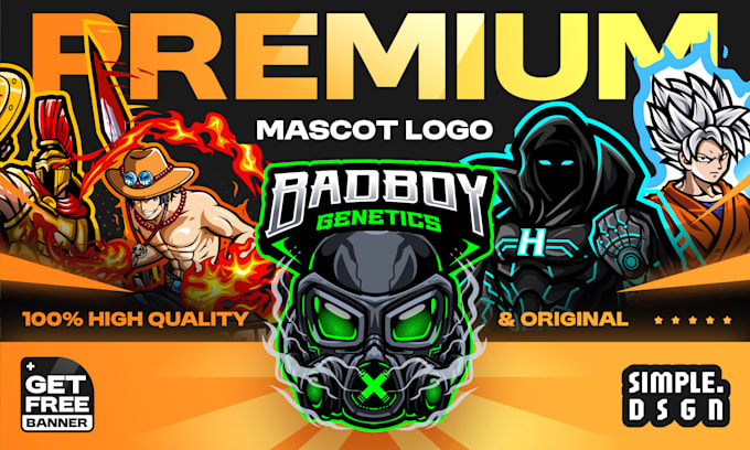 Design awesome mascot logo for youtube, twitch, esport team, and ...