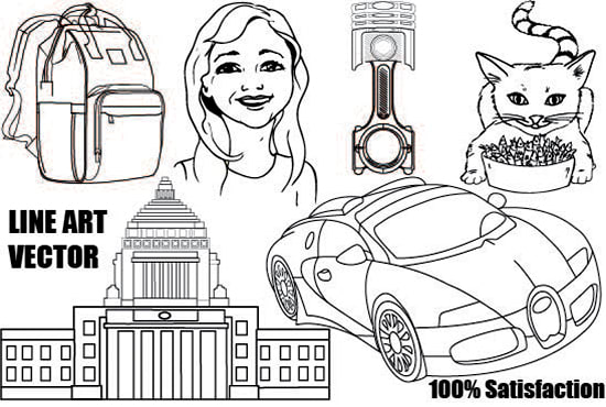 Do super line art by Moshabberul09 | Fiverr