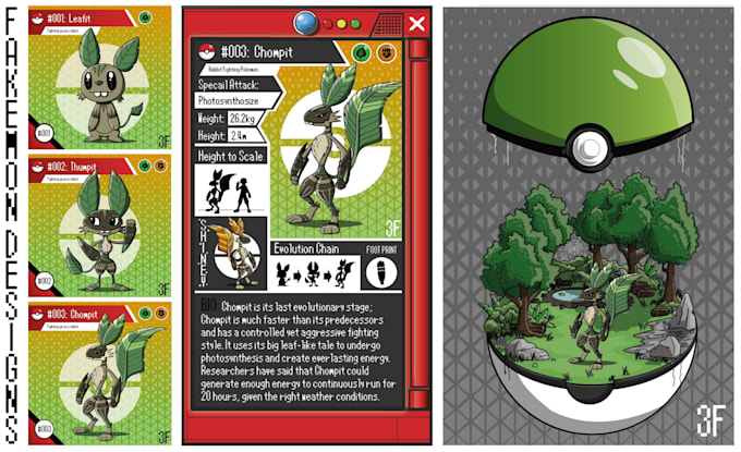 Design you your own personal fakemon by The3faller | Fiverr