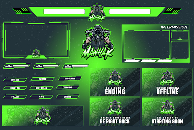Craft animated twitch overlay, stream package and logo by Upland_design ...