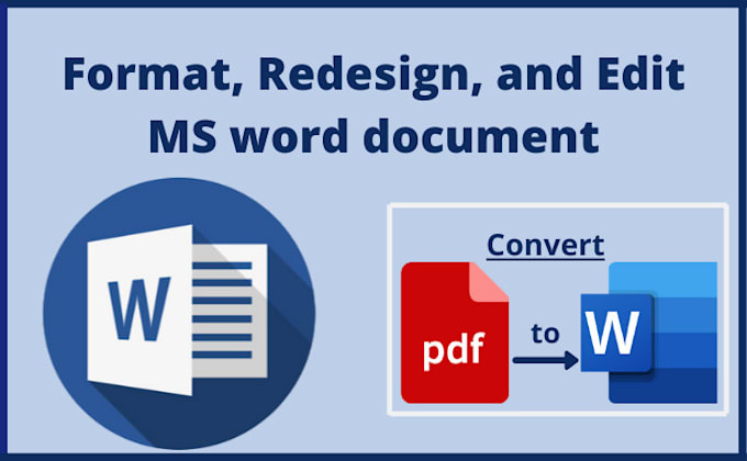 Format, design and edit microsoft word and pdf document by ...