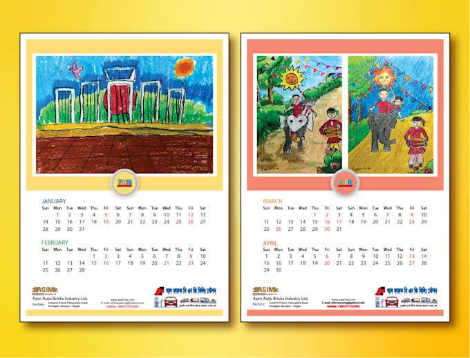 Design creative calendar, year planner, journal, workbook by ...