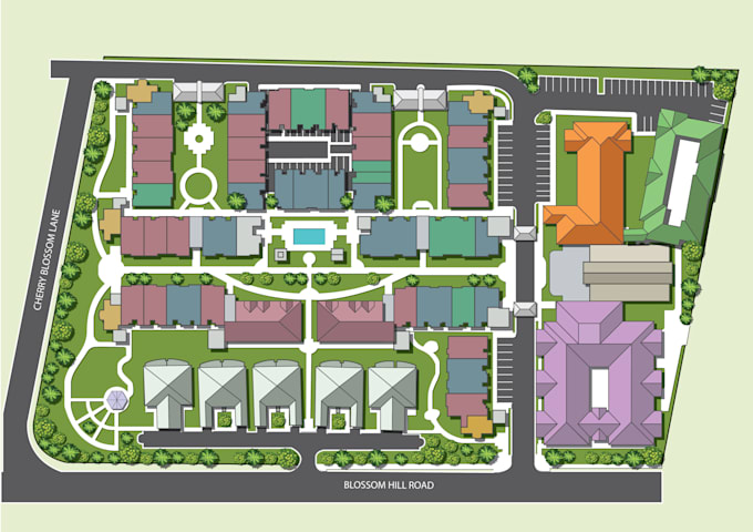 Create site plan and real estate plan rendering by Rosalie9 | Fiverr