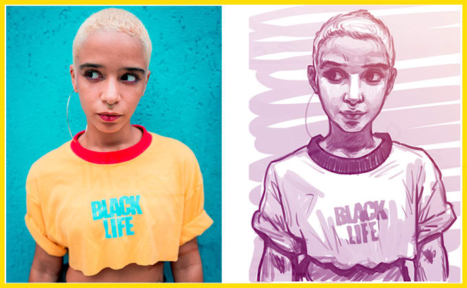 Draw professional art portrait drawing from your photo by Ahpois | Fiverr