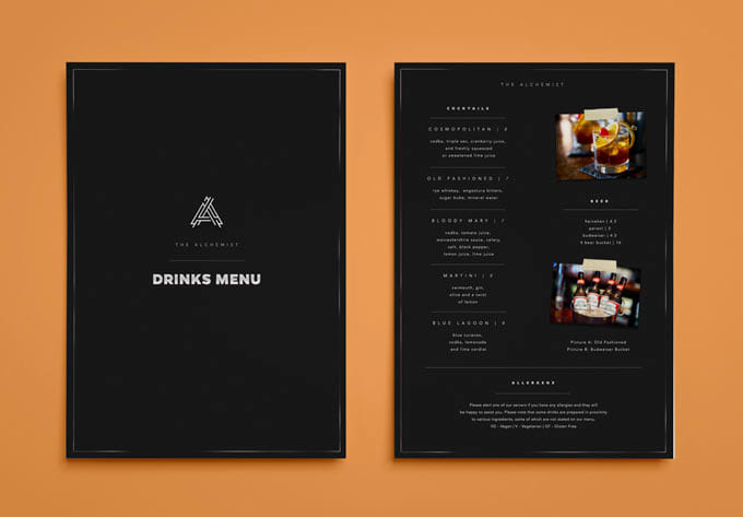 Create a modern menu or leaflet design by Charlieec | Fiverr