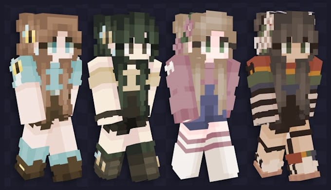 Make you a custom minecraft skin by Wildflcwerskins | Fiverr