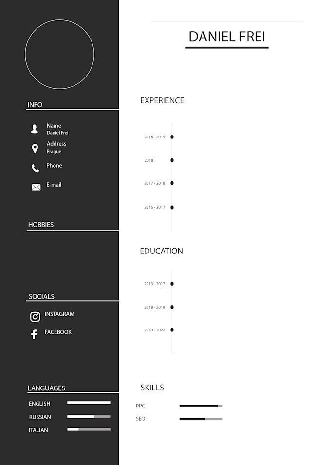 Create your own cv by Dani_sabo | Fiverr