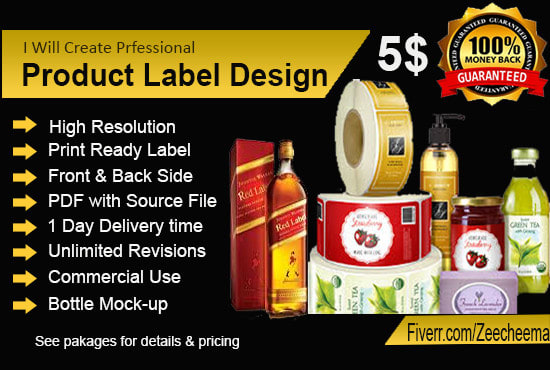Design eye catching product label and packages by Zeecheema | Fiverr