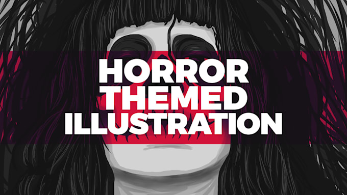 Draw a horror themed illustration by Vivianfreites | Fiverr