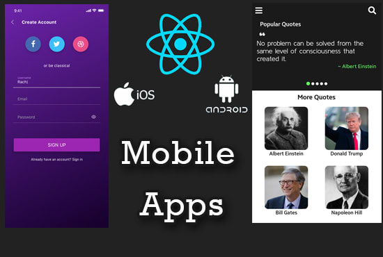Develop android and ios mobile apps with react native by Sanan1ali | Fiverr