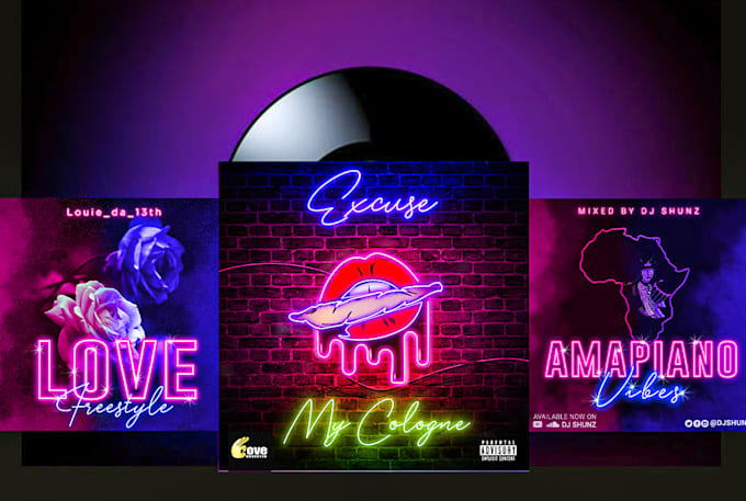 Design neon album cover , single cover and mixtape cover art by Ak_456 ...