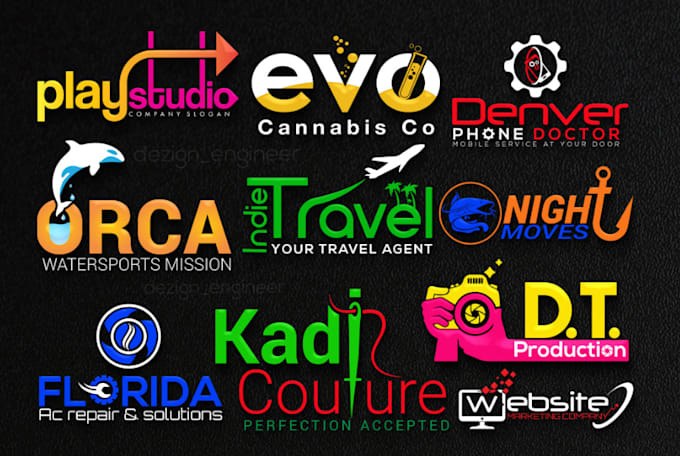 Design professional and creative logo with free source file by Dizign ...