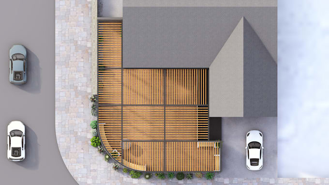 Create architectural 3d site plan or landscape rendering by ...