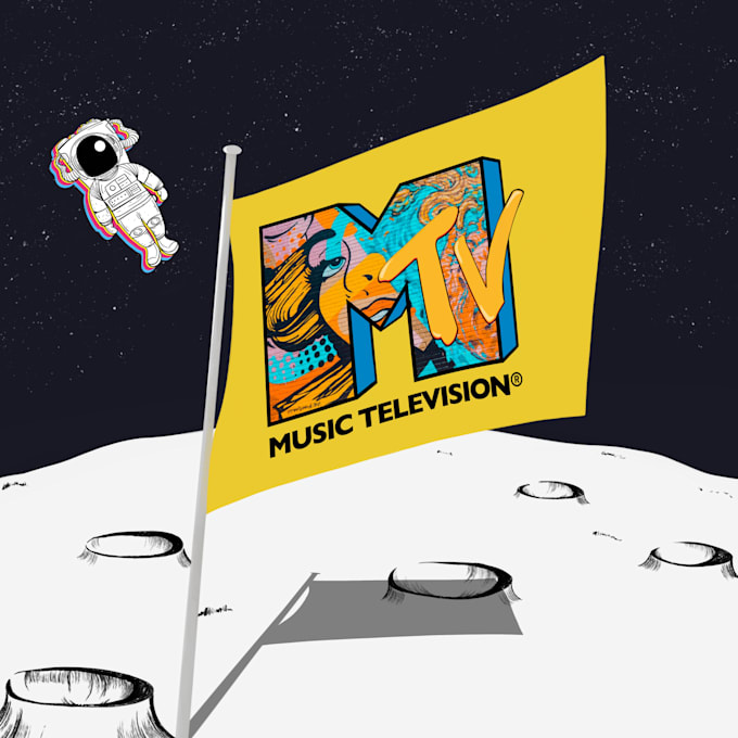 Make a custom mtv style initial logo illustration by Ebonidesigns | Fiverr