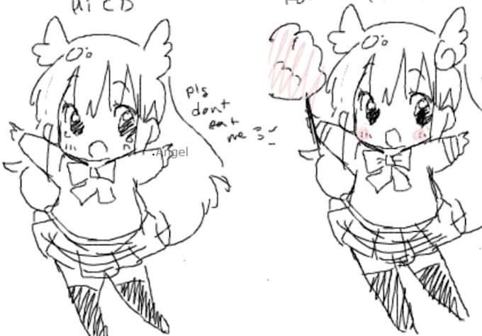 Draw a chibi fast sketch 1 day by Angelitahire | Fiverr