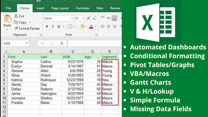 Do fast excel data entry, data manipulation or formatting by Faisalrasheed84 | Fiverr