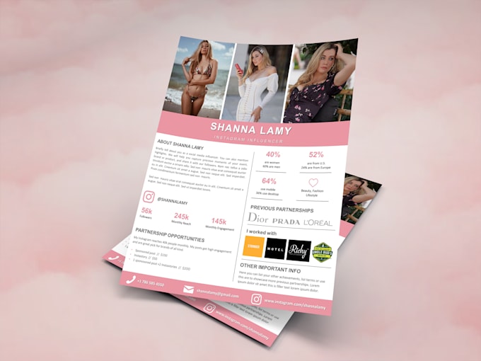 Design corporate, brand influencer, press kit, media kit by ...