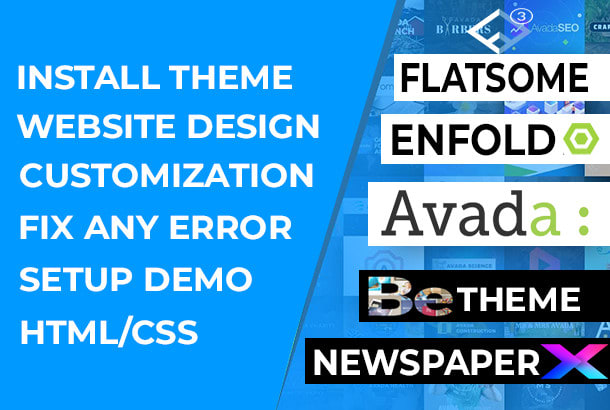 Customize avada, enfold, betheme, flatsome, newspaper wordpress theme by Fast_web | Fiverr
