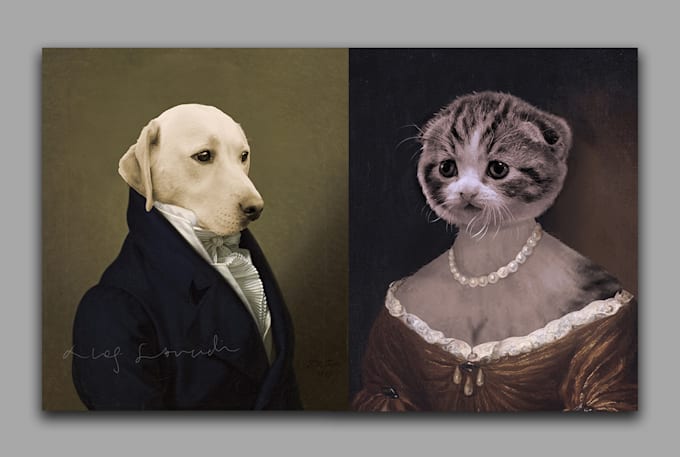Create a renaissance historical pet portrait by Nef_studio | Fiverr