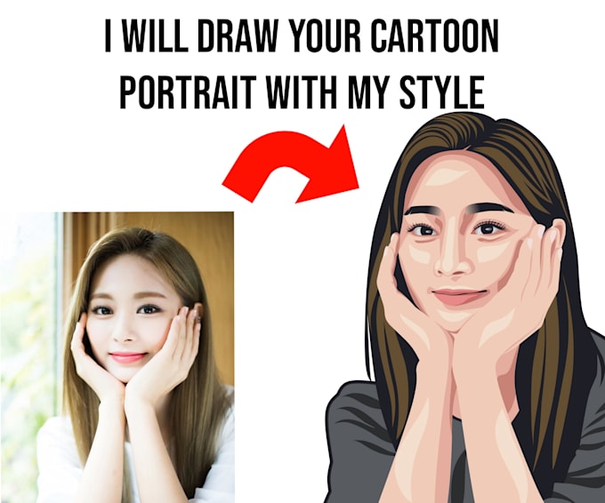 Draw your cartoon portrait with my style by Azizzet | Fiverr