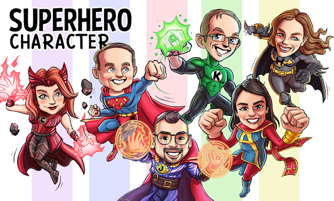 Create your hero character in my comic style by Sketchedup20 | Fiverr