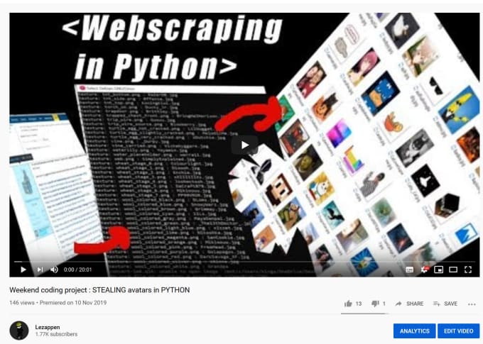 Create a python web scraper script by Lezappen | Fiverr Create a python web scraper script by Lezappen | Fiverr