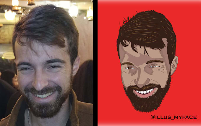 Make your face cartoon portrait by Illus_myface | Fiverr