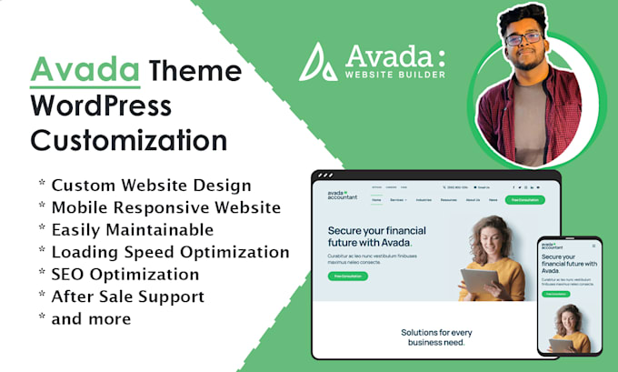 Build and customize your wordpress website using avada theme by Rabbihossain27 | Fiverr