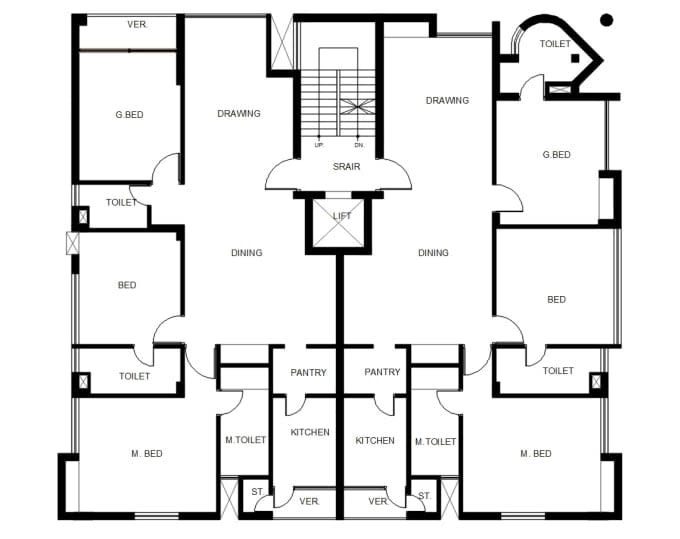 Create architectural 2d drawing for you by Mehwish2d | Fiverr