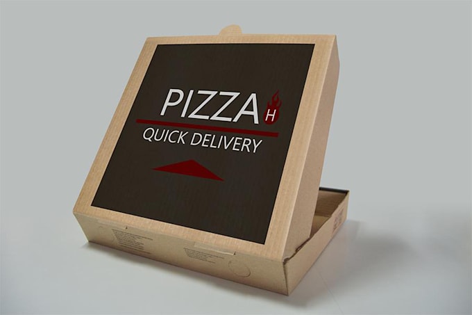 Free pizza box psd design mockup fast creative pizza logo by Mrraziq ...