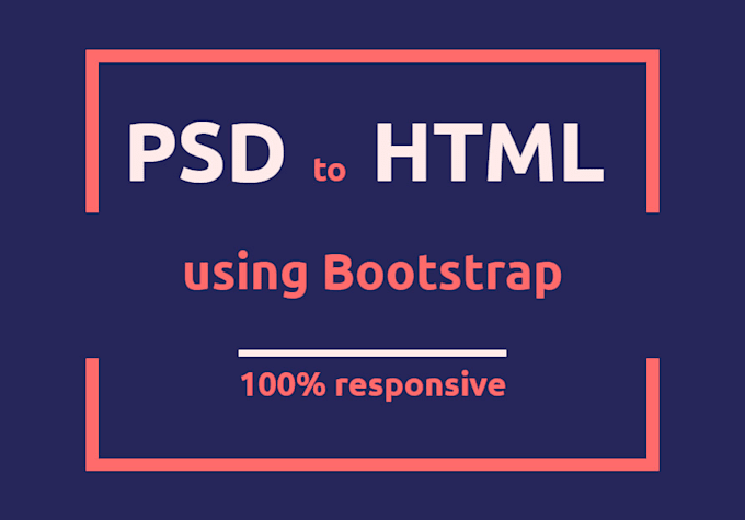 Convert psd to responsive html with bootstrap by Labetik | Fiverr