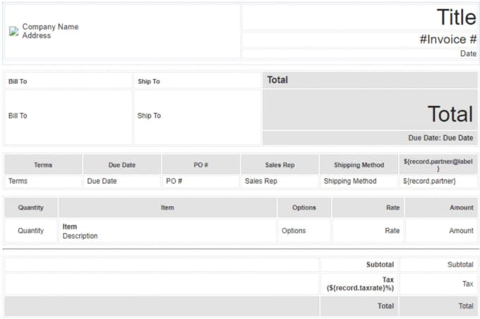 Create netsuite advanced pdf template on invoice, sales order, credit ...