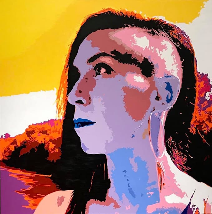 Create a modern, hard edge portrait from your photo by Rlarcher | Fiverr