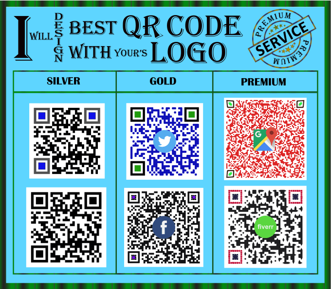 Do design best custom qr code with your logo by Arsalanarshad1 | Fiverr