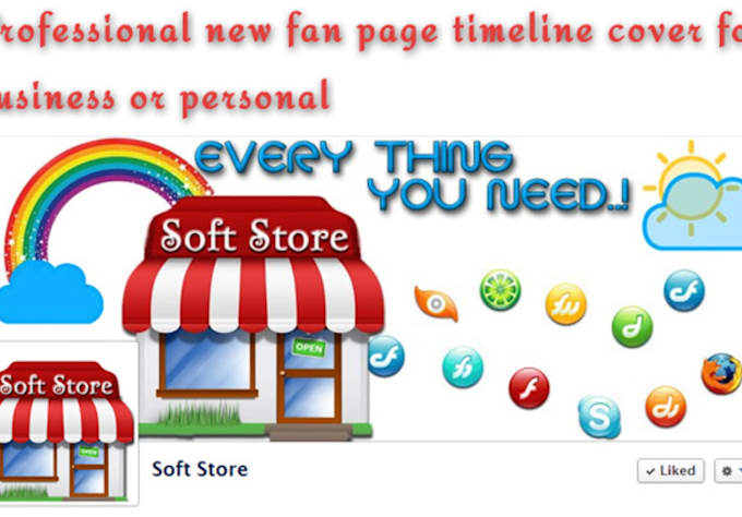 Design a professional new fan page timeline cover by Shammisw | Fiverr