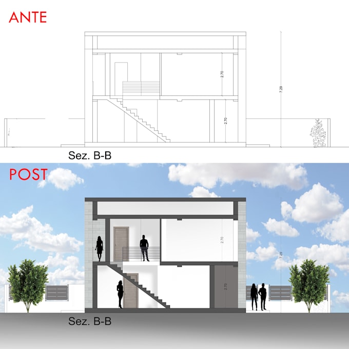 Do post production of your autocad drawings by Serenacrino | Fiverr