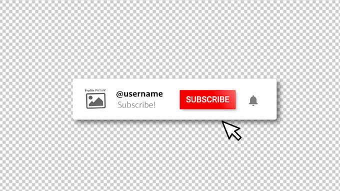 Create premium youtube subscribe and bell notification overlay by ...