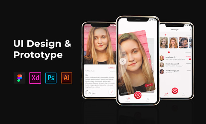 Do awesome mobile app ui design in figma with linking by ...