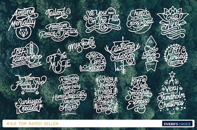 hand rendered typography