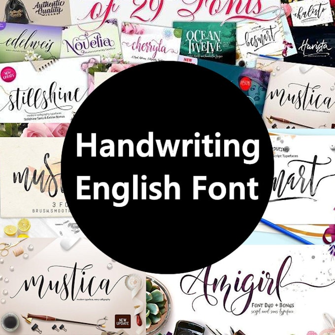 Offer 29 handwriting english fonts, ttf files by Xplan999 | Fiverr
