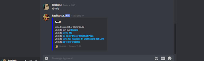 Code custom discord bots by Iirealistic_dev | Fiverr