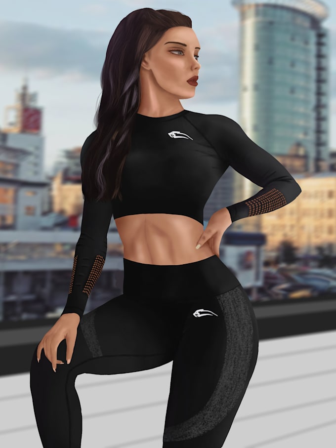 Draw girls in gigs style by Iselda123 | Fiverr