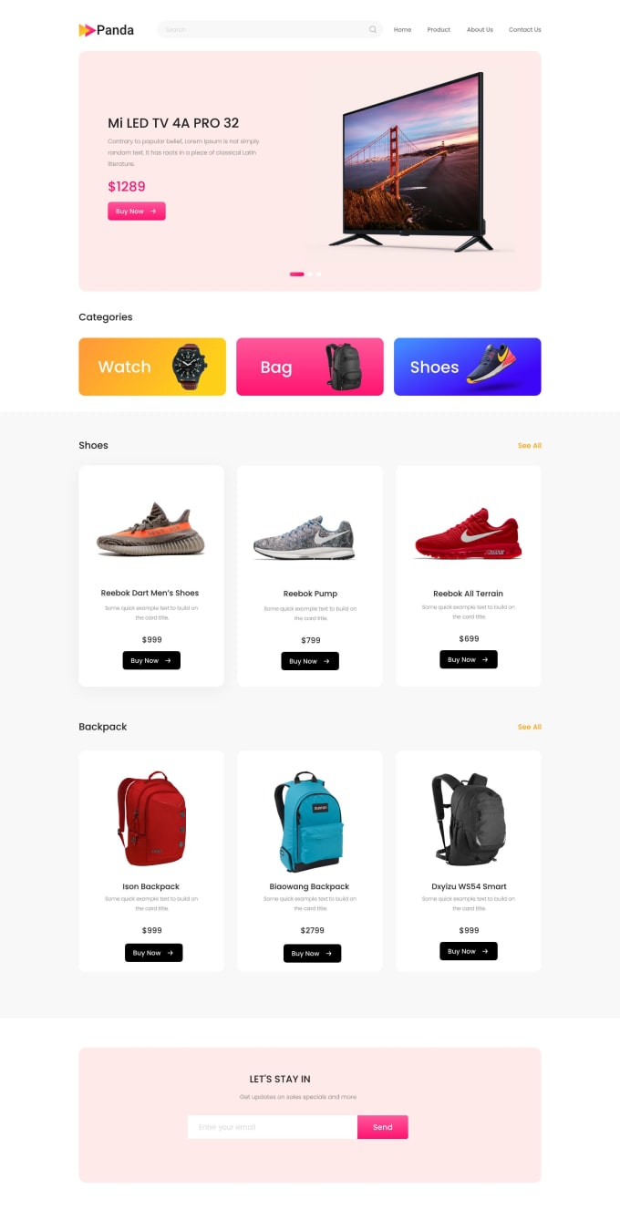 Develop website with html, css and tailwindcss by Maheechy | Fiverr
