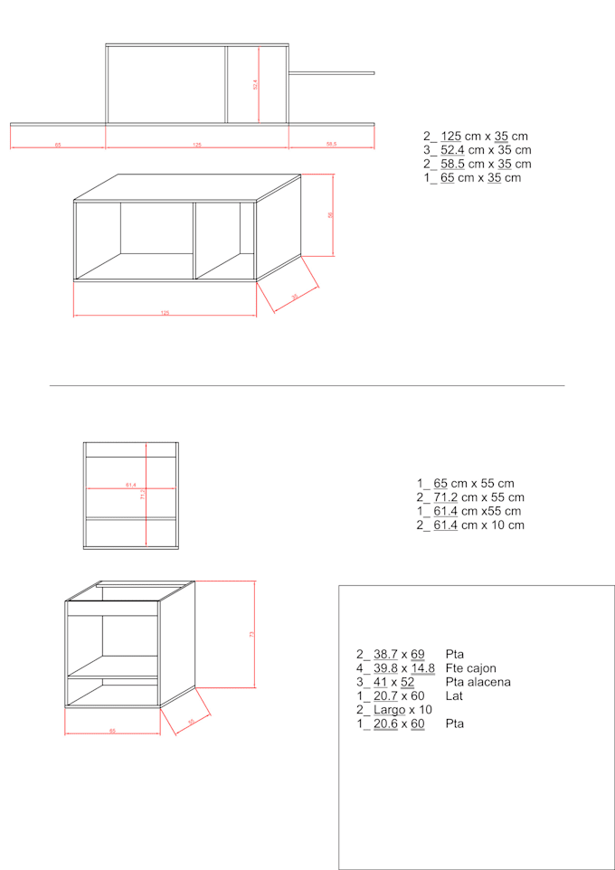 Draw a 2d or 3d plan of your carpentry project furniture by Joaquirn ...