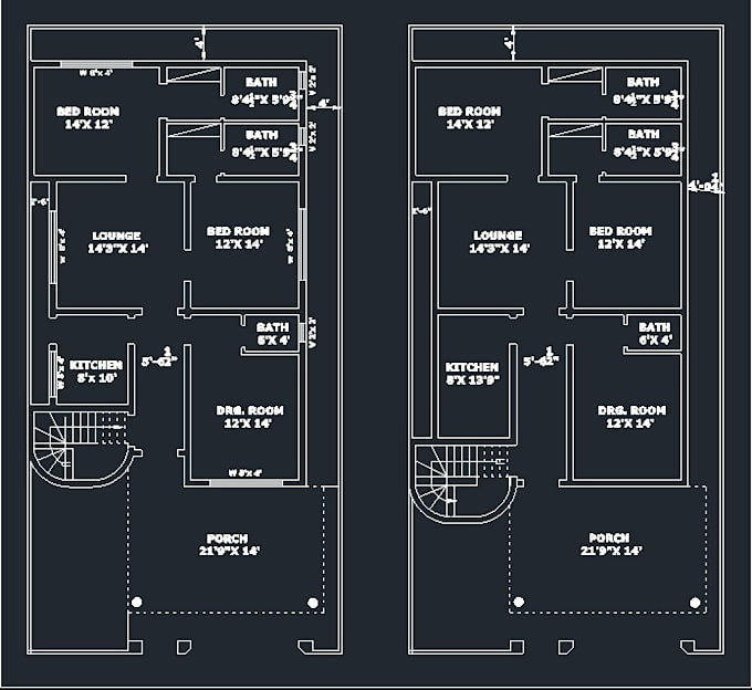 Design architectural house in autocad by Tayyabmaps | Fiverr