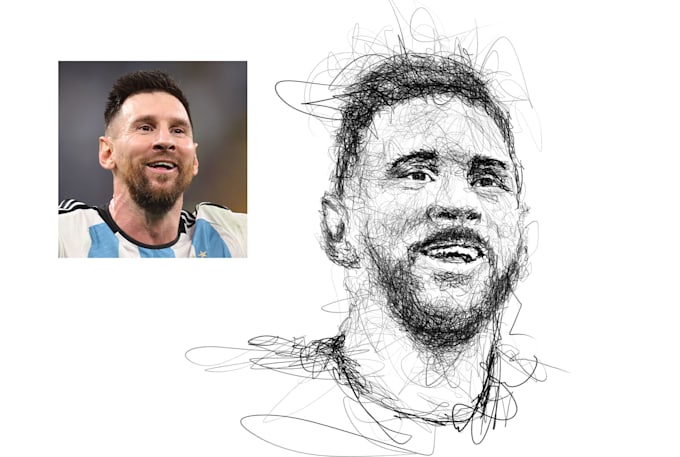 Draw your digital scribble portrait by Snigdhapriy | Fiverr