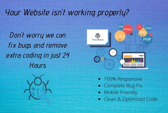 Fix html, css, bootstrap and wordpress bugs by Hs_techhub | Fiverr