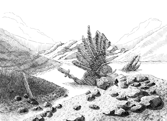 Draw for you in pen and ink line art by Jdreiser | Fiverr