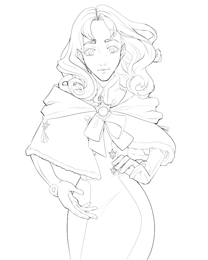 Draw detailed line art of your character by Jmstadlerart | Fiverr