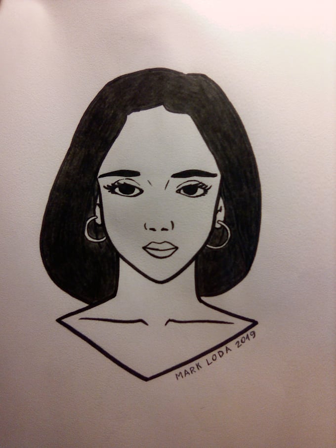 Draw bad line art portraits or everything you want by Markllenders | Fiverr